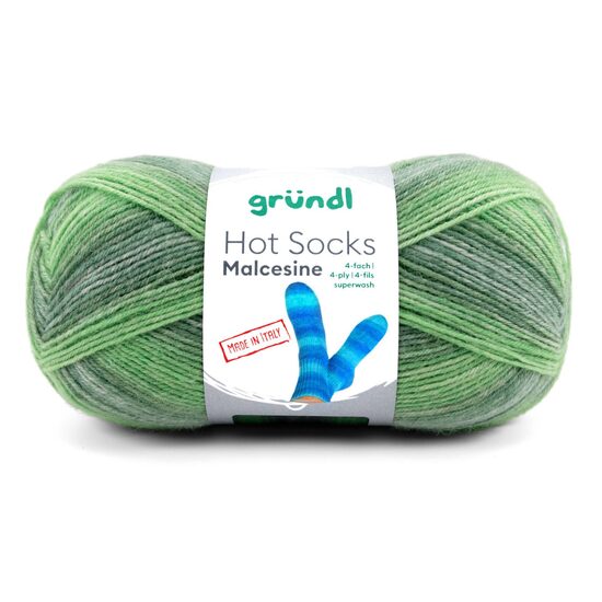 Hot Socks Malcesine Superwash vilnas zeķu dzija 75% vilna, 25% poliamīds